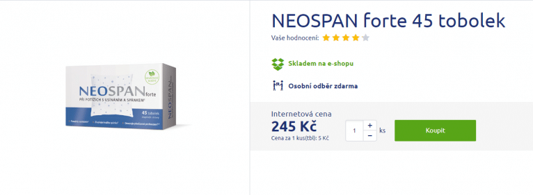 Neospan forte [recenze 2025] - účinky, složení, dávkování a diskuze