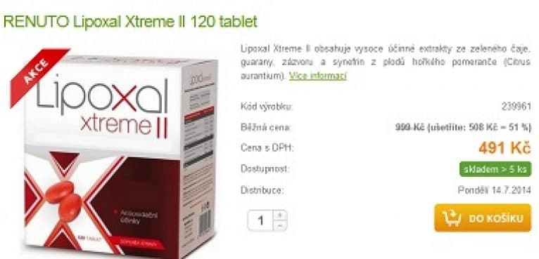 Lipoxal Extreme - recenze, diskuze, zkušenosti